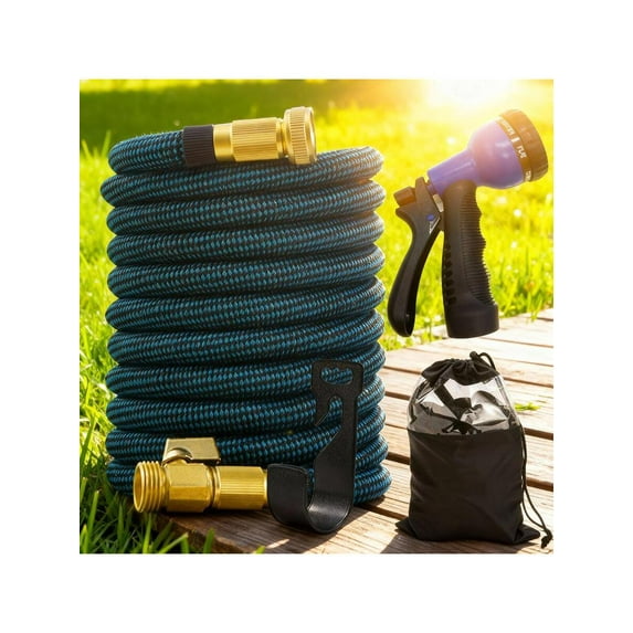 Expandable Garden Hose with 10-Function Spray Nozzle, Flexible ...