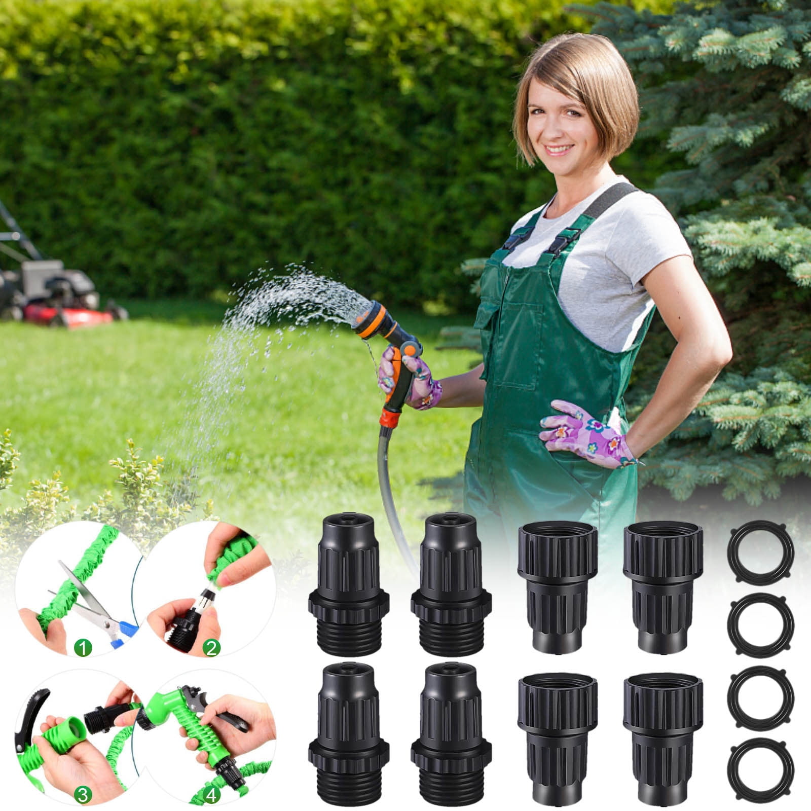 Expandable Garden Hose Repair Kit, Plastic Garden Hose Connector, Male ...