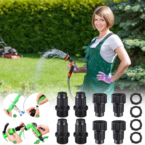 Expandable Garden Hose Repair Kit, Plastic Garden Hose Connector, Male ...