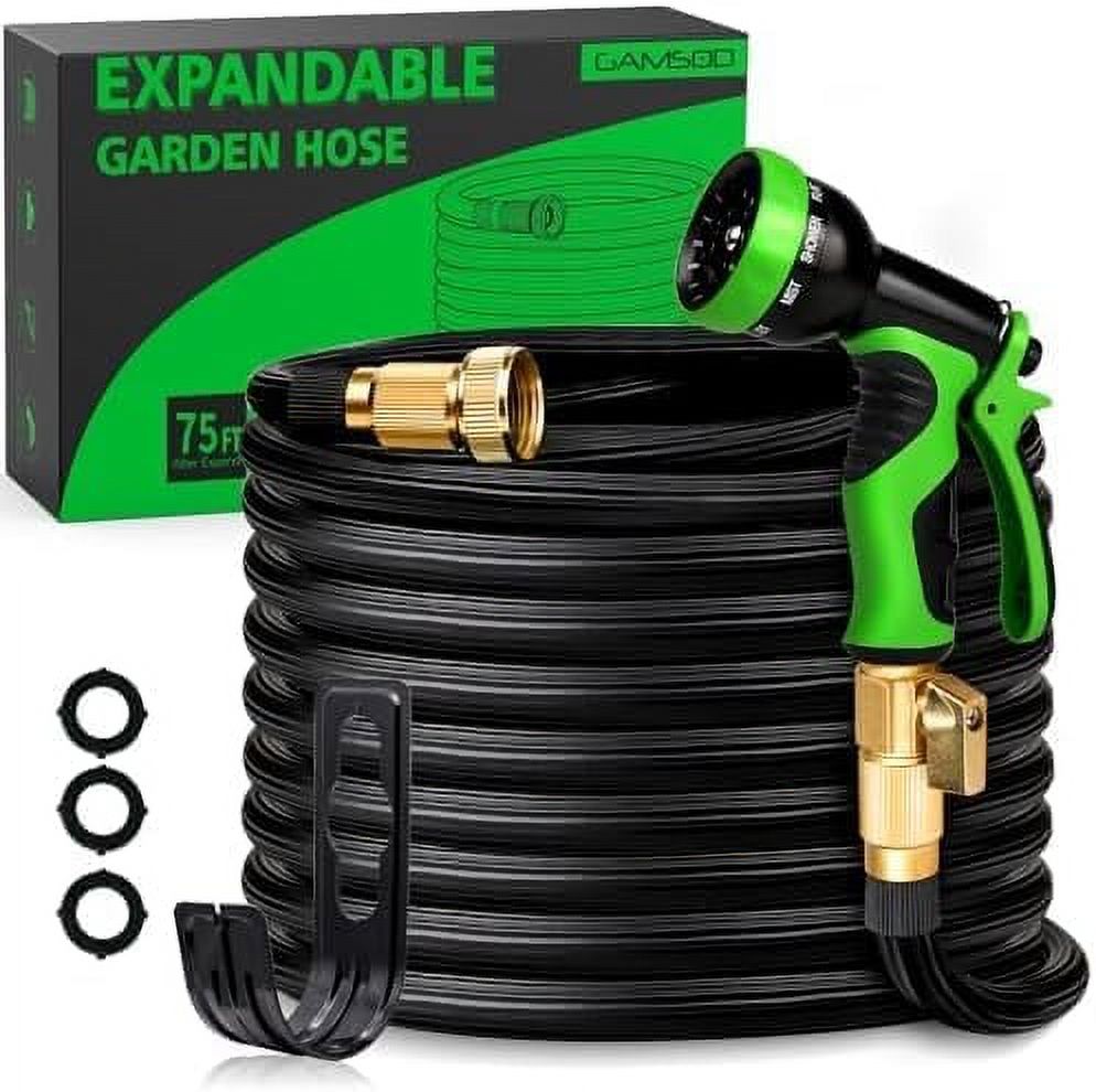 Expandable Garden Hose Up to 75ft, Upgraded Lightweight Gardening ...