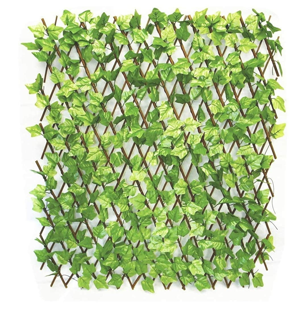 Expandable Grass Fence Artificial Hedge Green Leaves Trellis for Wall ...