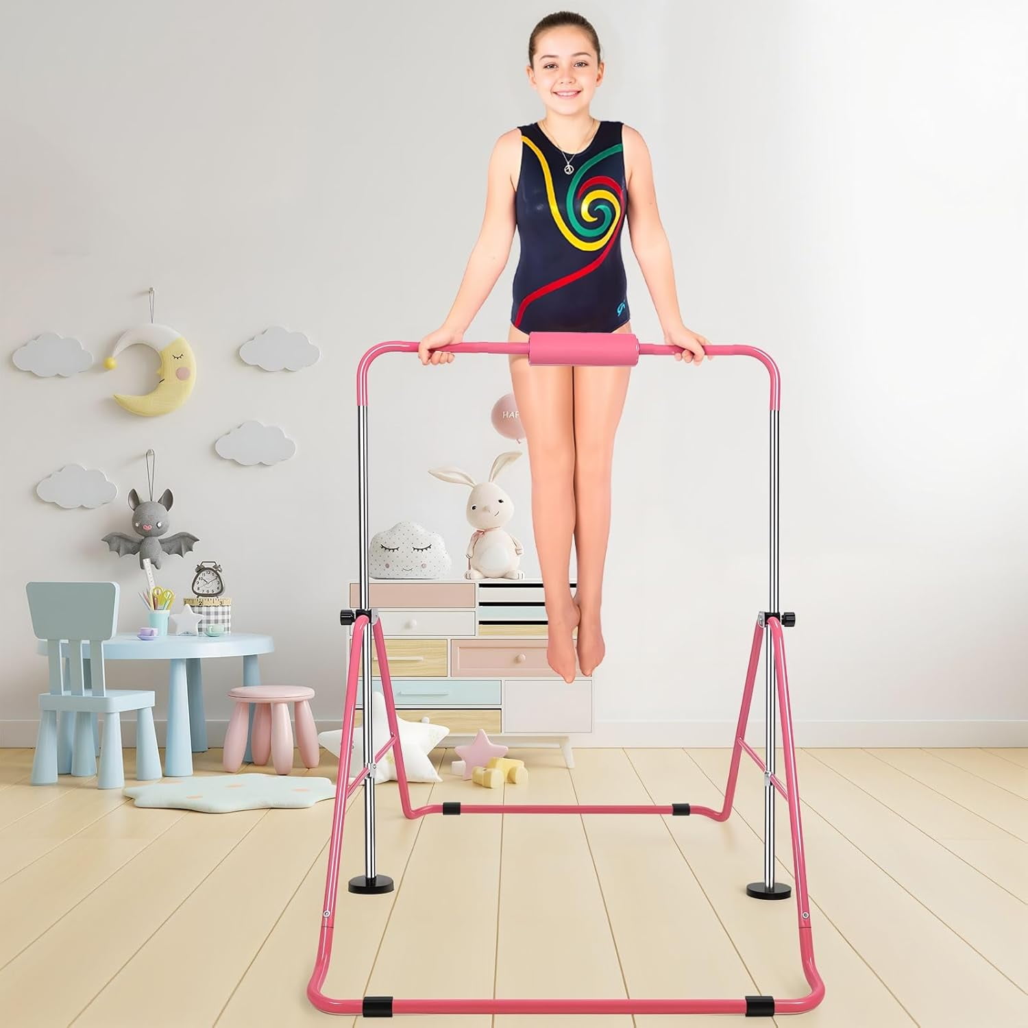 Expandable Gymnastics Bars, Adjustable Height Gymnastic Horizontal Bars ...