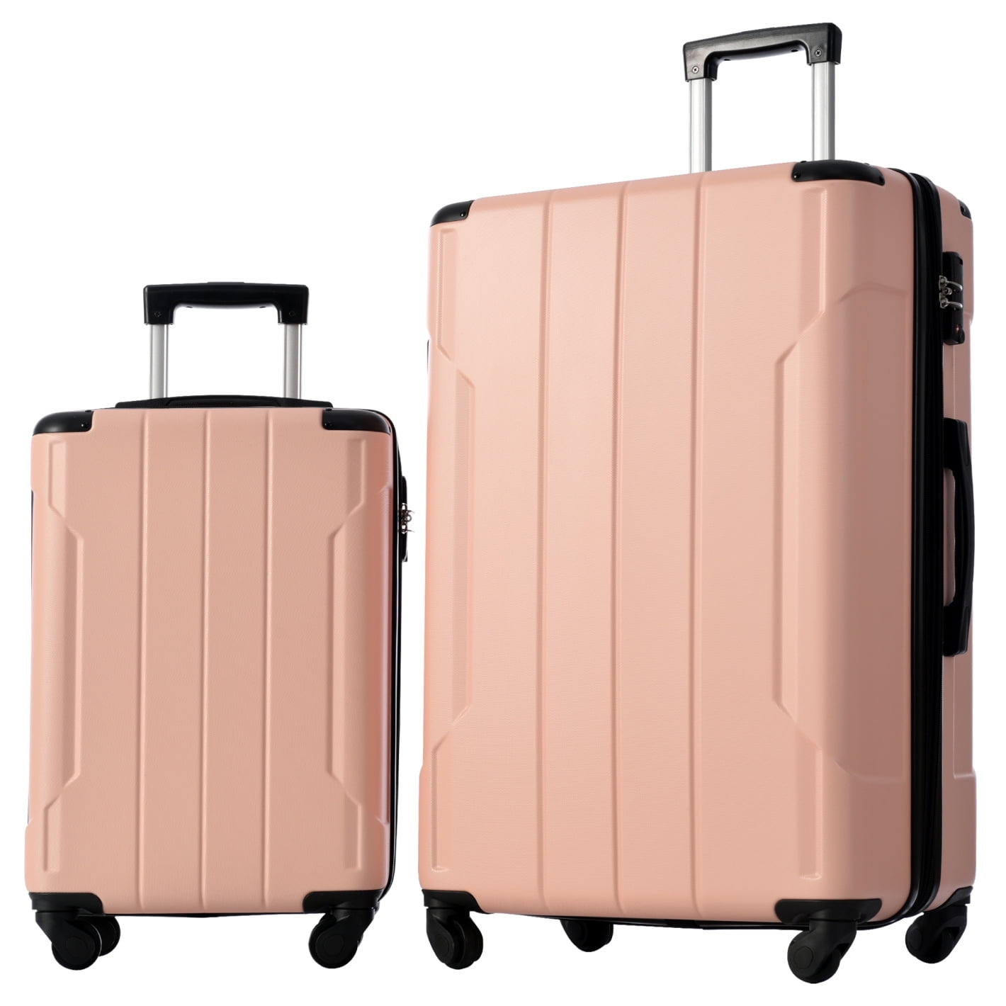 Expandable Hardside Luggage Sets 2 Piece, 20/28inch Lightweight Suitcase Sets with 360° Spinner ...