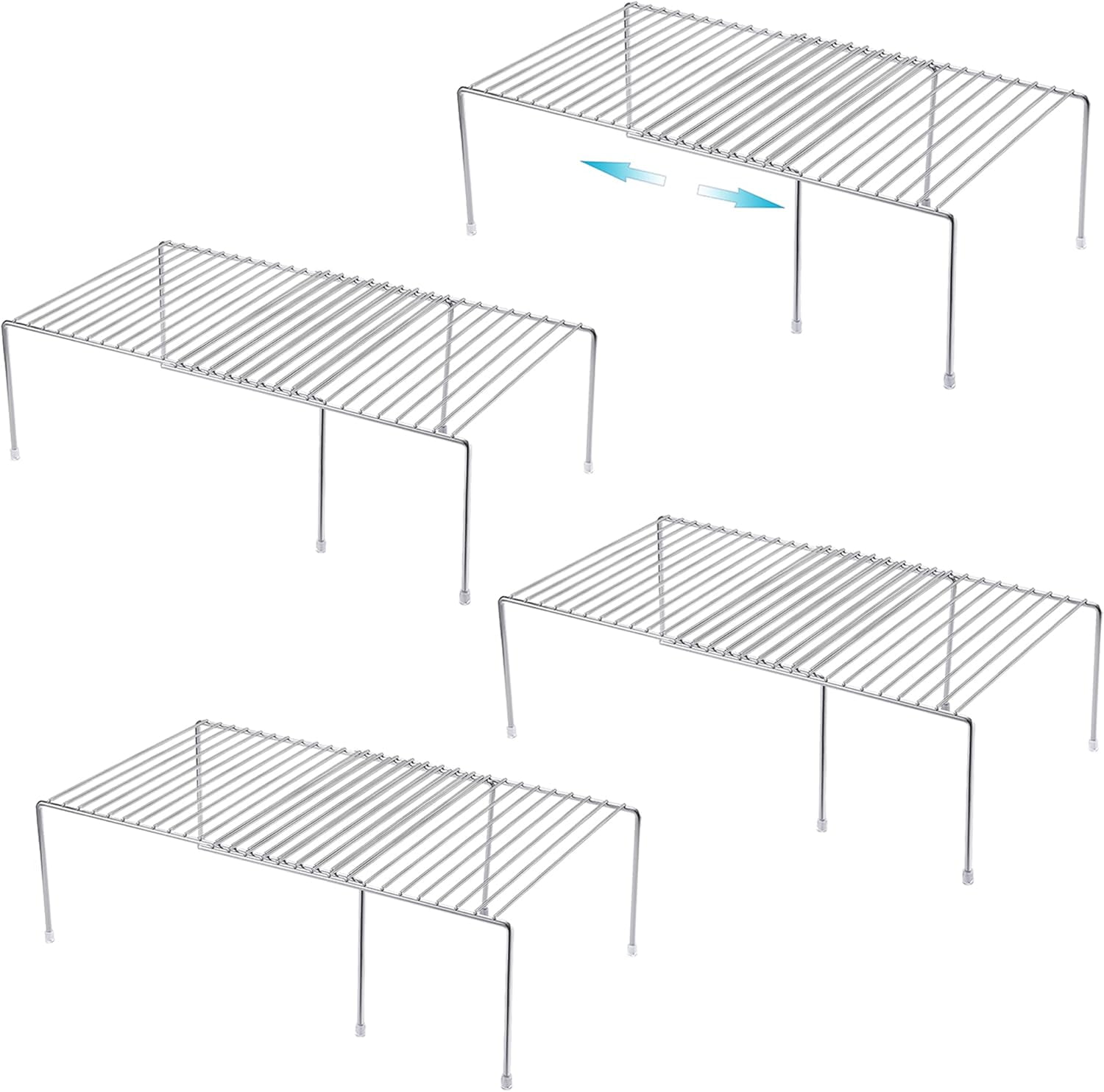 Expandable Heavy-Duty Rustproof Metal Wire Spice Rack, Freezer Cabinet ...