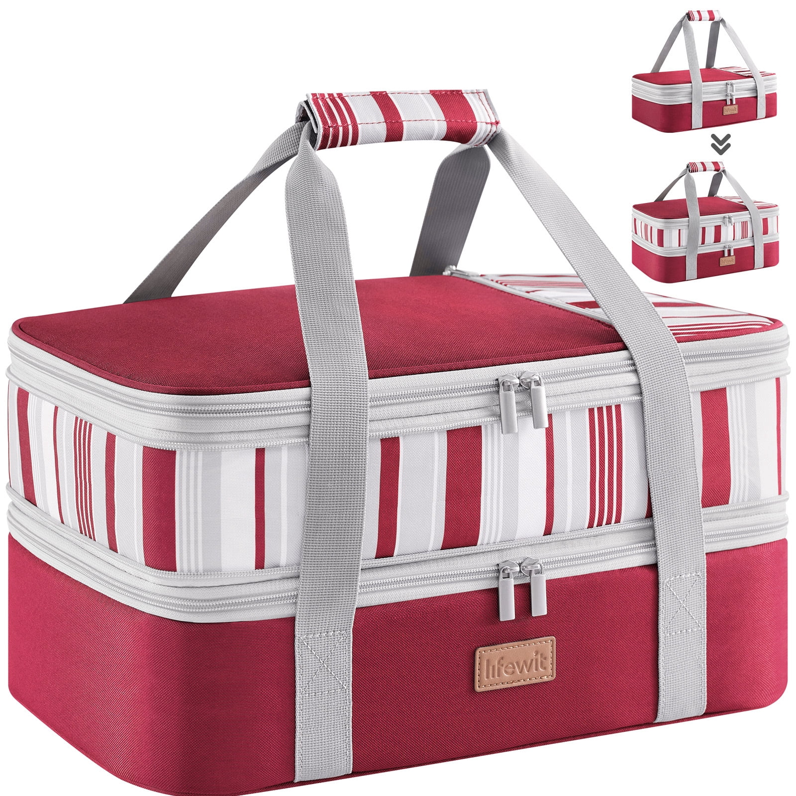 **Expandable Insulated Casserole Carrier - Double Decker for 9"x13" to ...