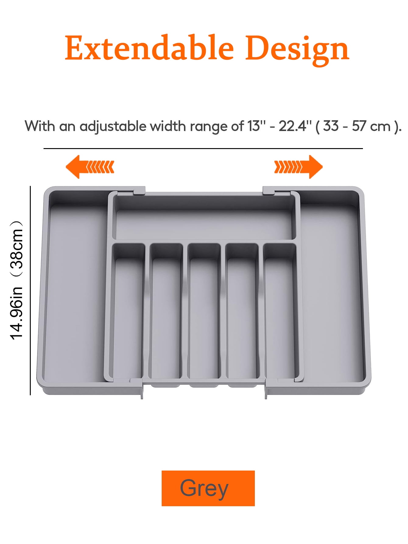 Expandable Kitchen Drawer Organizer - Adjustable Retractable Cutlery ...