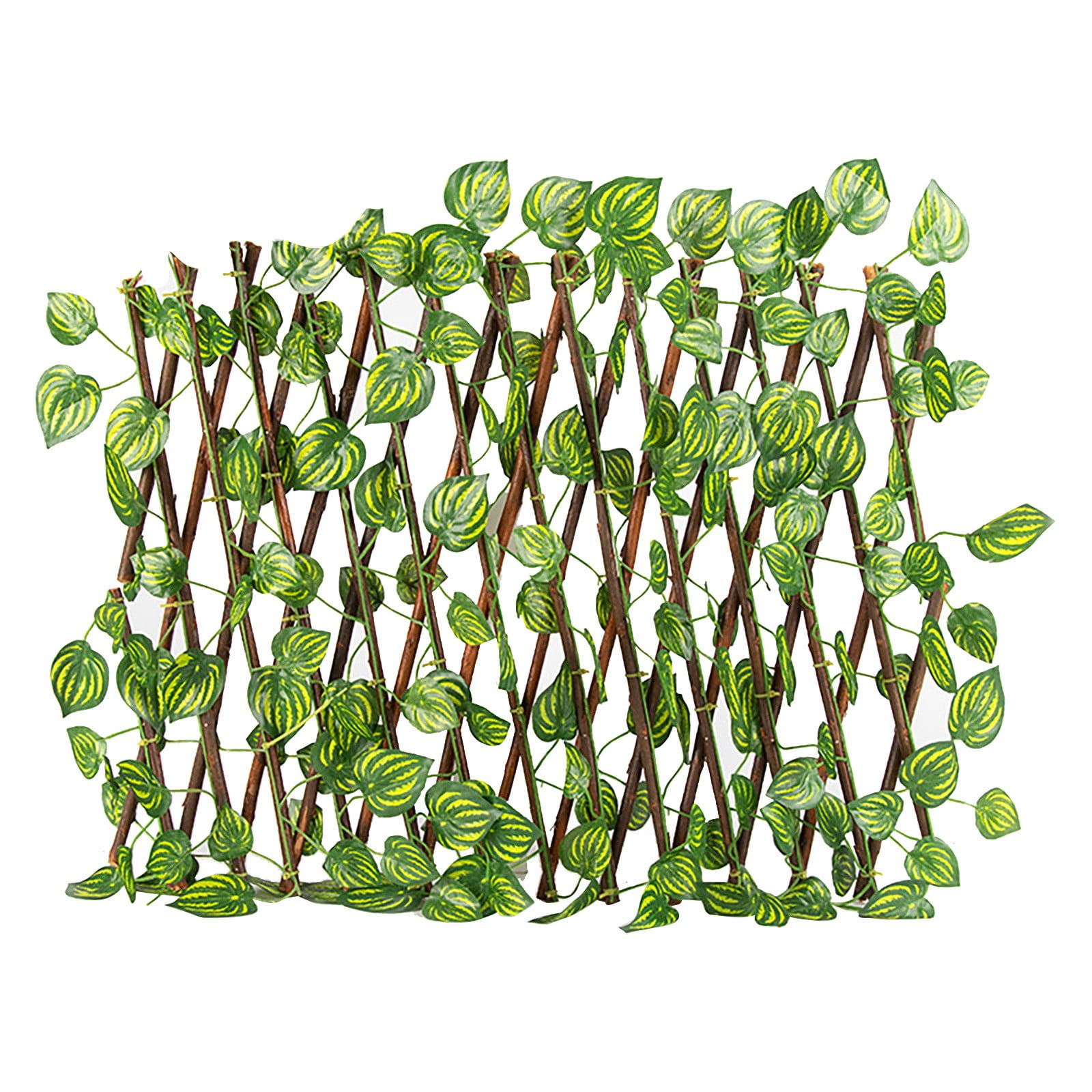 Expandable Lattice Fence, Artificial Ivy Trellis Privacy Hedge Backdrop ...