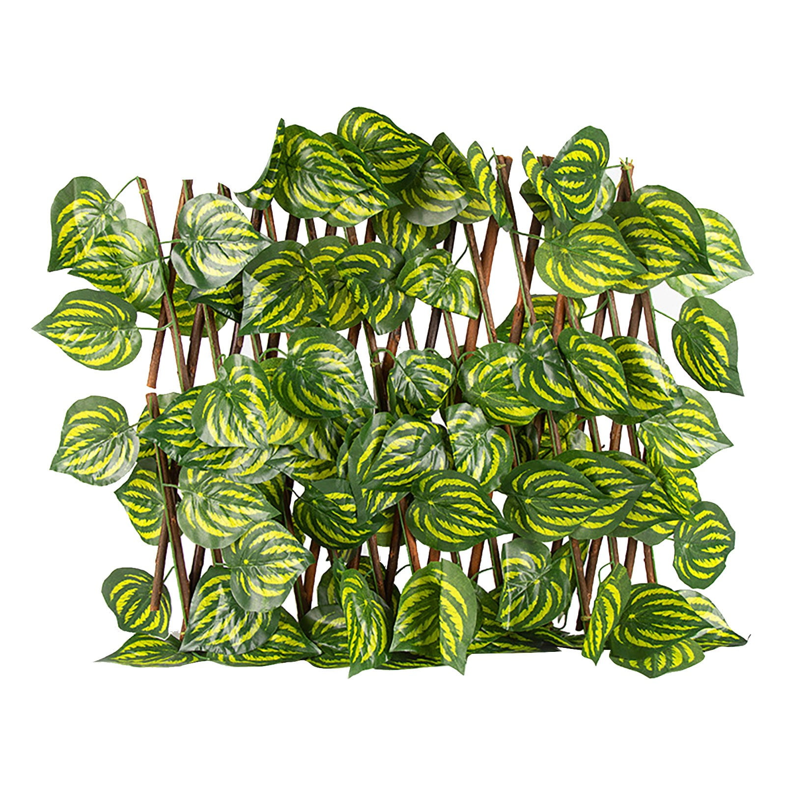 Expandable Lattice Fence, Artificial Ivy Trellis Privacy Hedge Backdrop ...