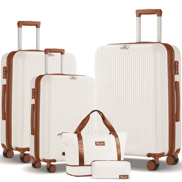Expandable Luggage 3 Piece Sets Hardside Suitcase Set with Expandable ...