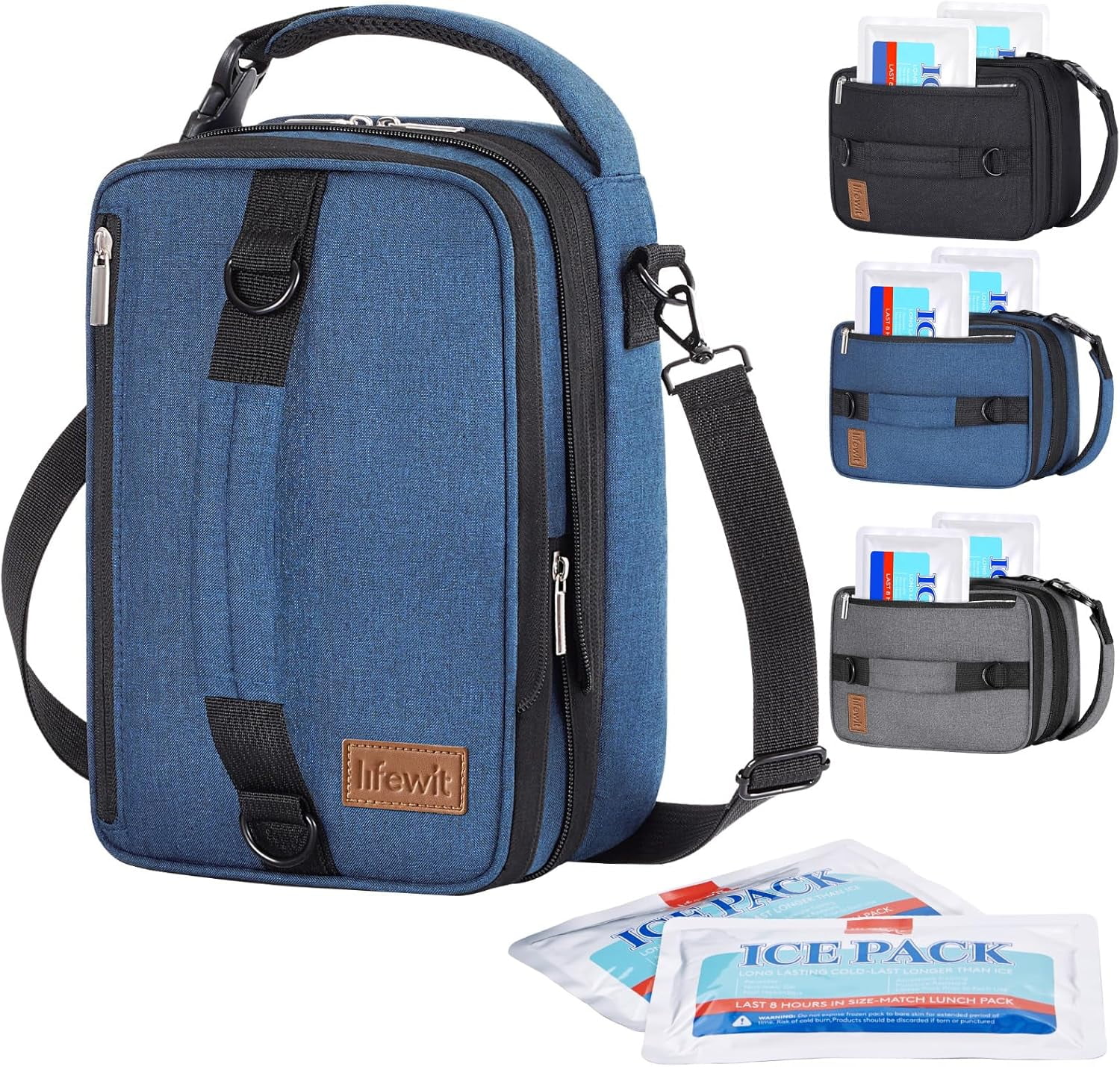 Expandable Lunch Box for Men, Insulated Lunch Bag, Portable Cooler Bag ...