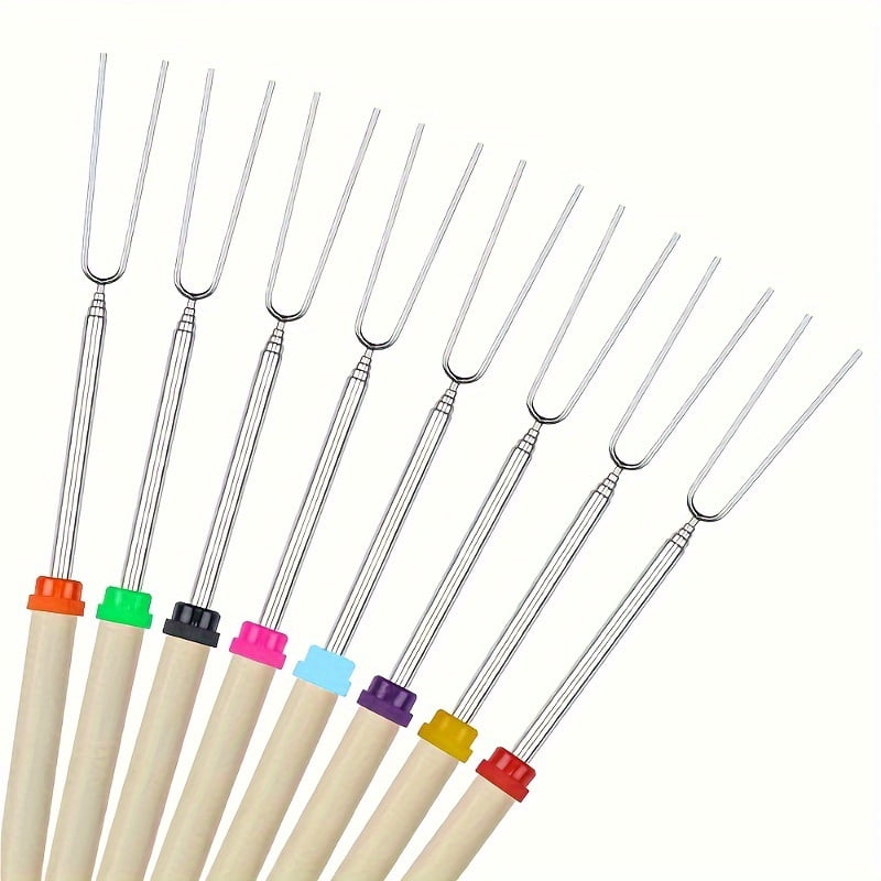 Expandable Metal Barbecue Rack with NEWKBO 8 Extra-Long Marshmallow ...