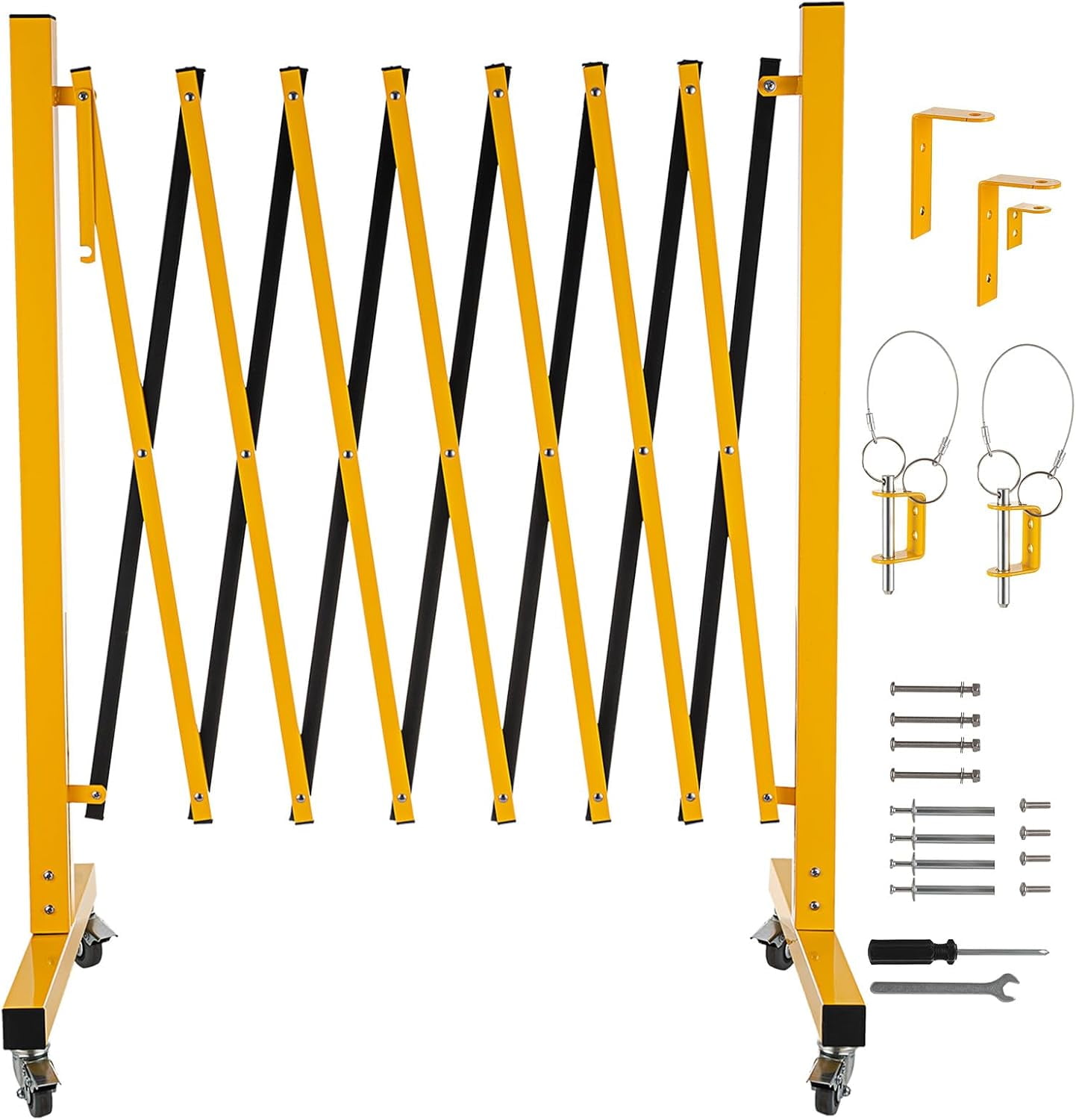 Expandable Metal Barricade 11.5 Ft /138 Inch, Mobile Safety Barrier ...