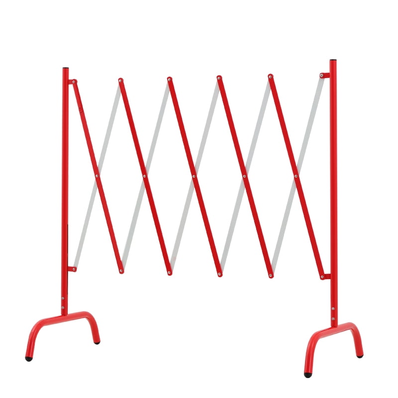 Expandable Metal Barricade, 8.2 Feet, Red and White, Portable Safety ...
