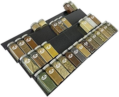 ® Expandable Organizer - Heavy Gauge Steel 4 Tier Spice Rack Insert ...