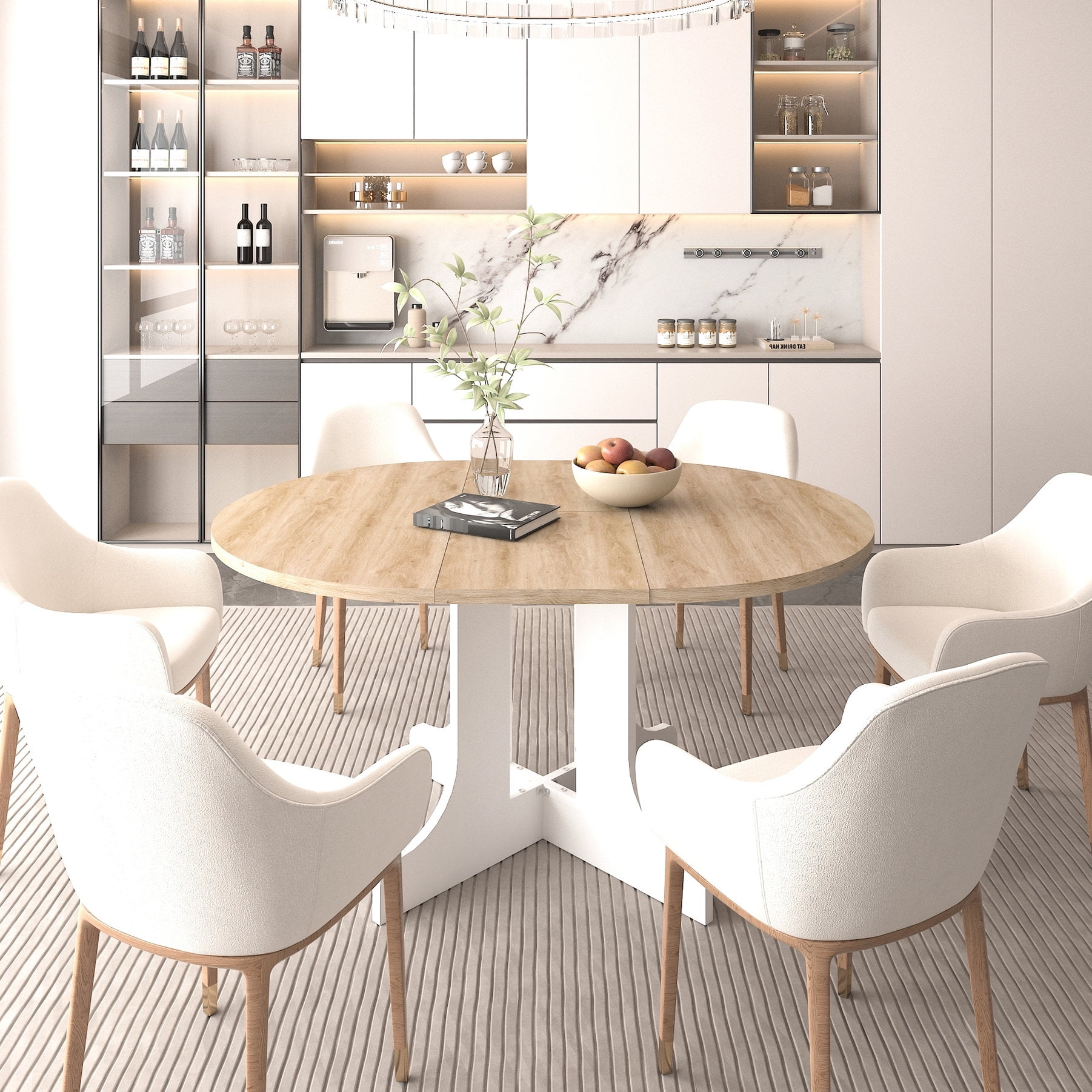 Expandable Oval Table | Insert Leaf to Accommodate More | White Oak ...