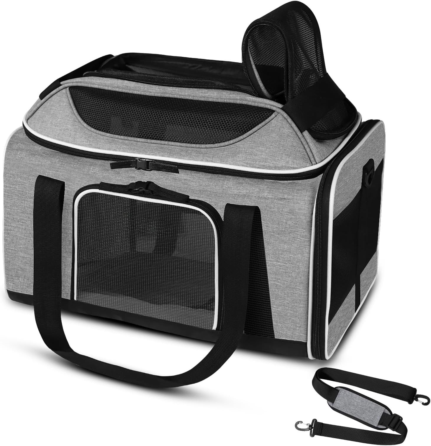 -Expandable Pet Carrier 18x11x11 Delta United Airline Approved, Soft ...