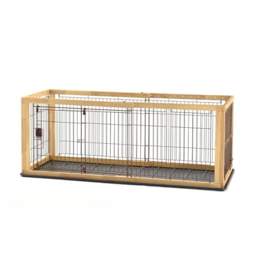 Richell Expandable Pet Crate with Floor Tray - Dark Brown - Walmart.com