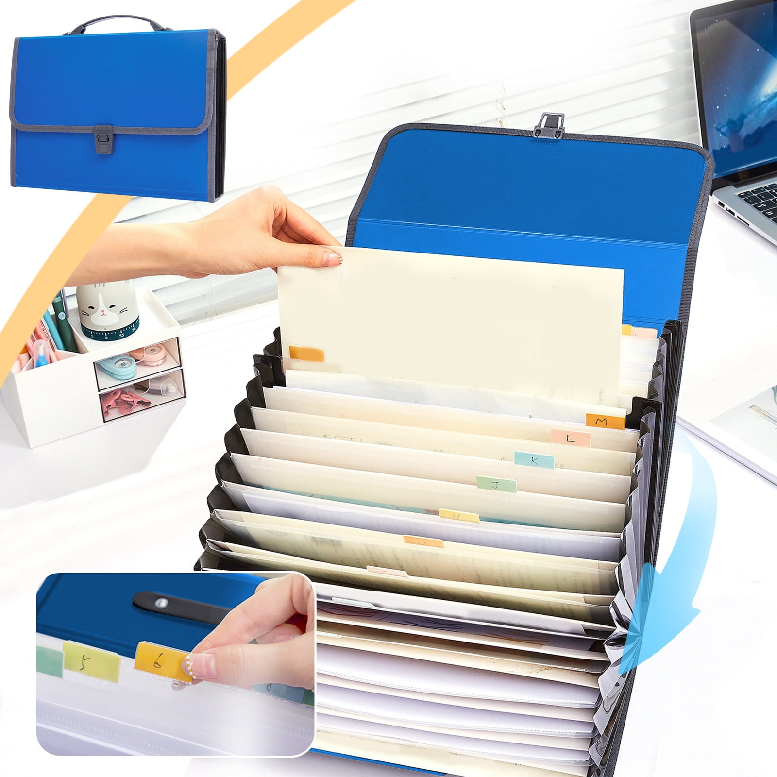 Expandable Plastic Document Organizer, 26 Pockets Expanding File ... Expandable Plastic Document Organizer, 26 Pockets Expanding File ...