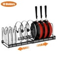 Scidweet Expandable Pots and Pans Lid Organizer Rack, Kitchen Cabinet ...