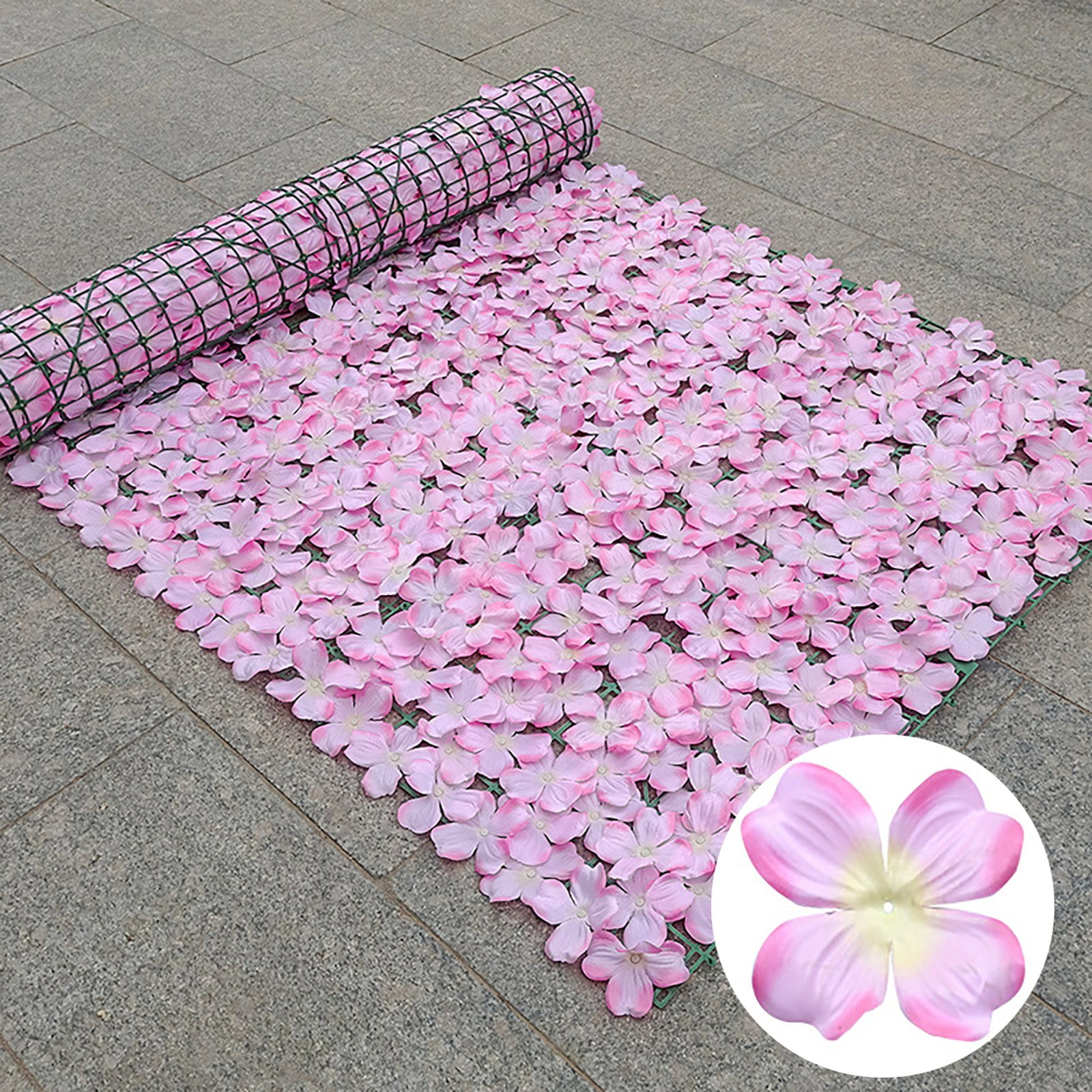 Expandable Privacy Screen with Artificial Flowers & Greenery - UV ...