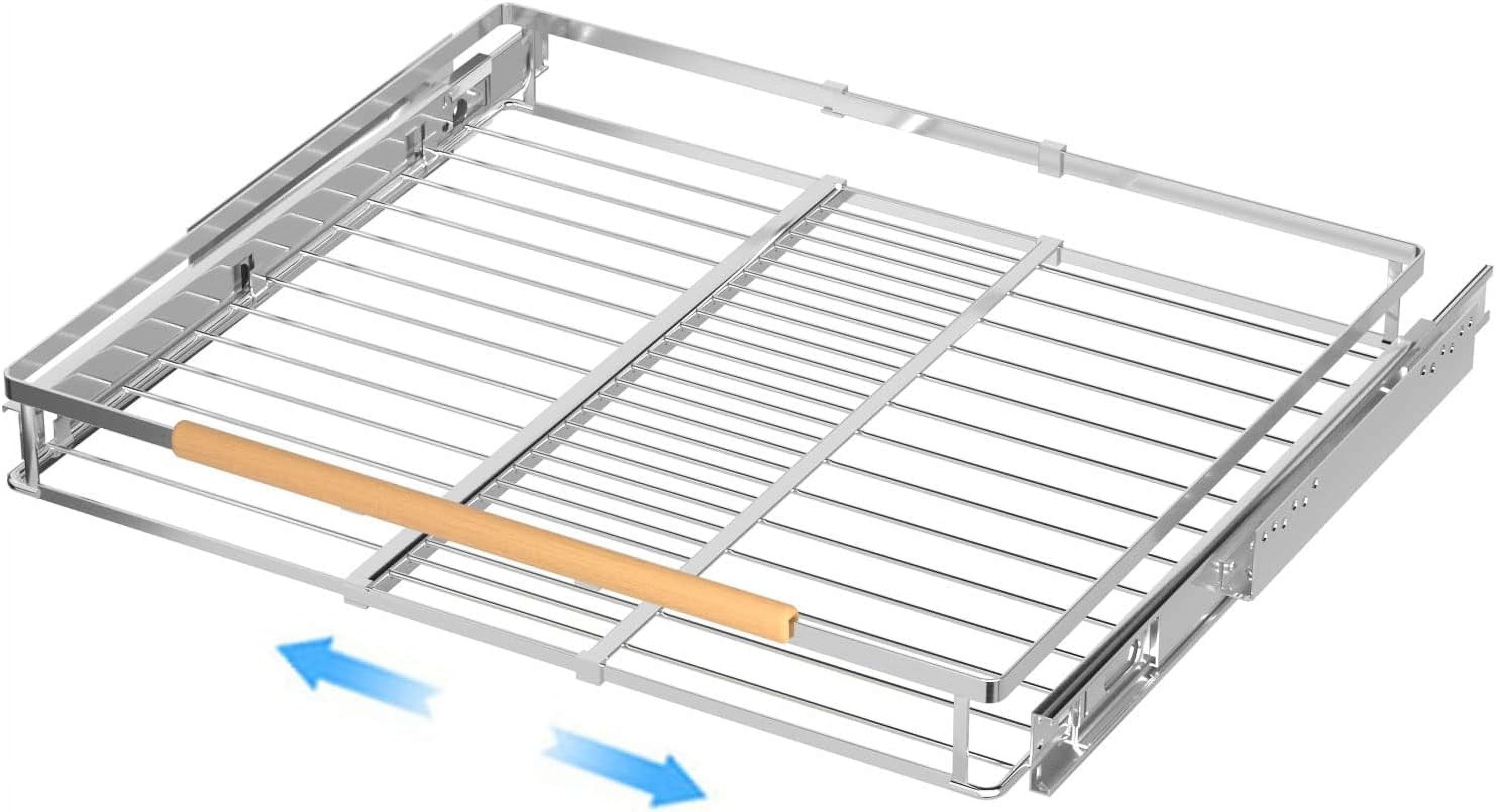 Expandable Pull-Out Cabinet Organizer, Heavy Duty Slide-Out Pantry ...