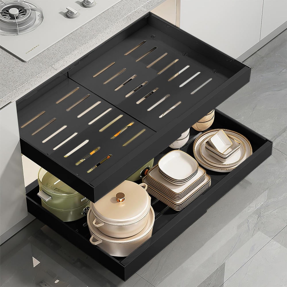 Expandable Pull out Drawer | Heavy Duty Pantry Shelf | Adjustable ...