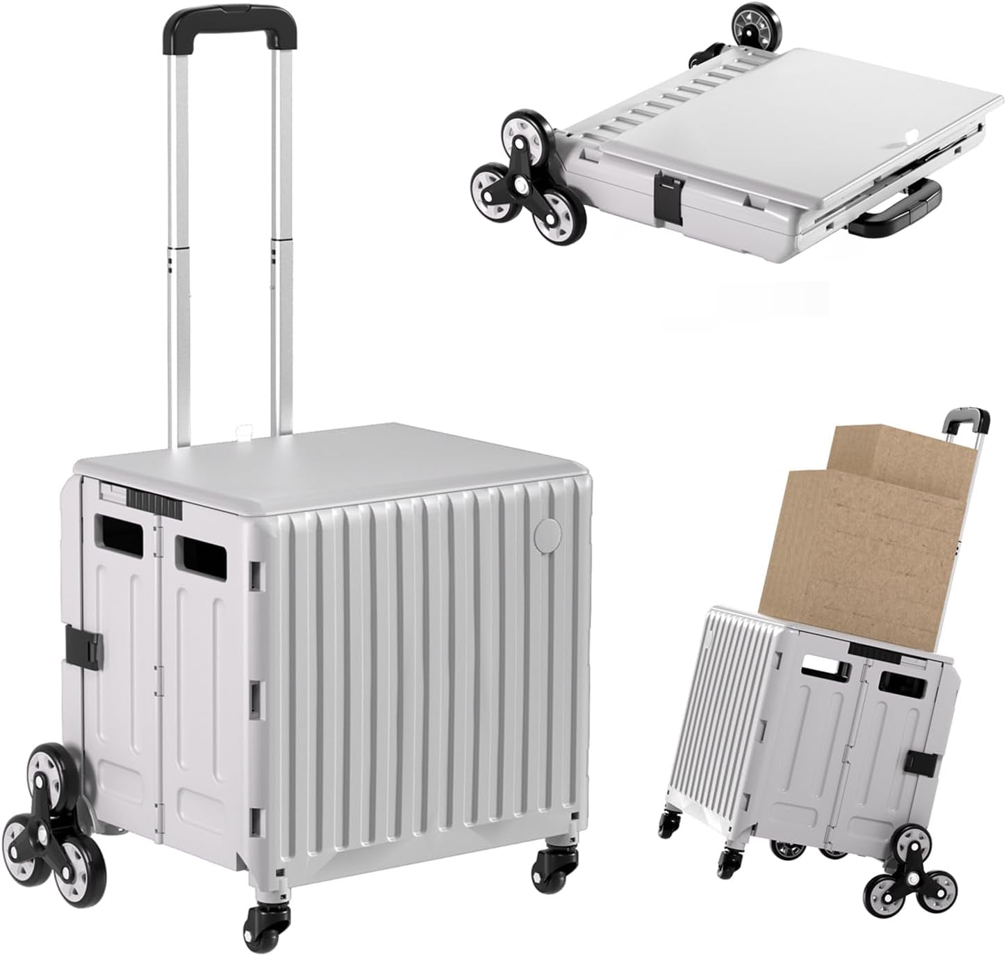 Expandable Rolling Cart for Teacher & Parents:Foldable Cart with Wheels ...