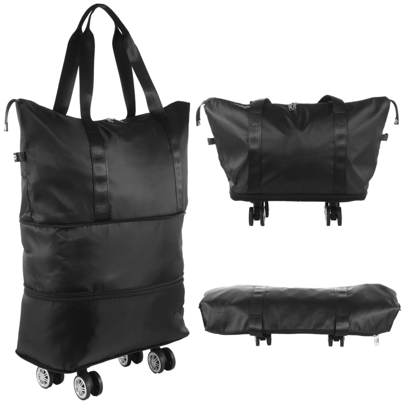 Expandable Rolling Duffle Bag, Foldable Duffle Bag with Detachable ...