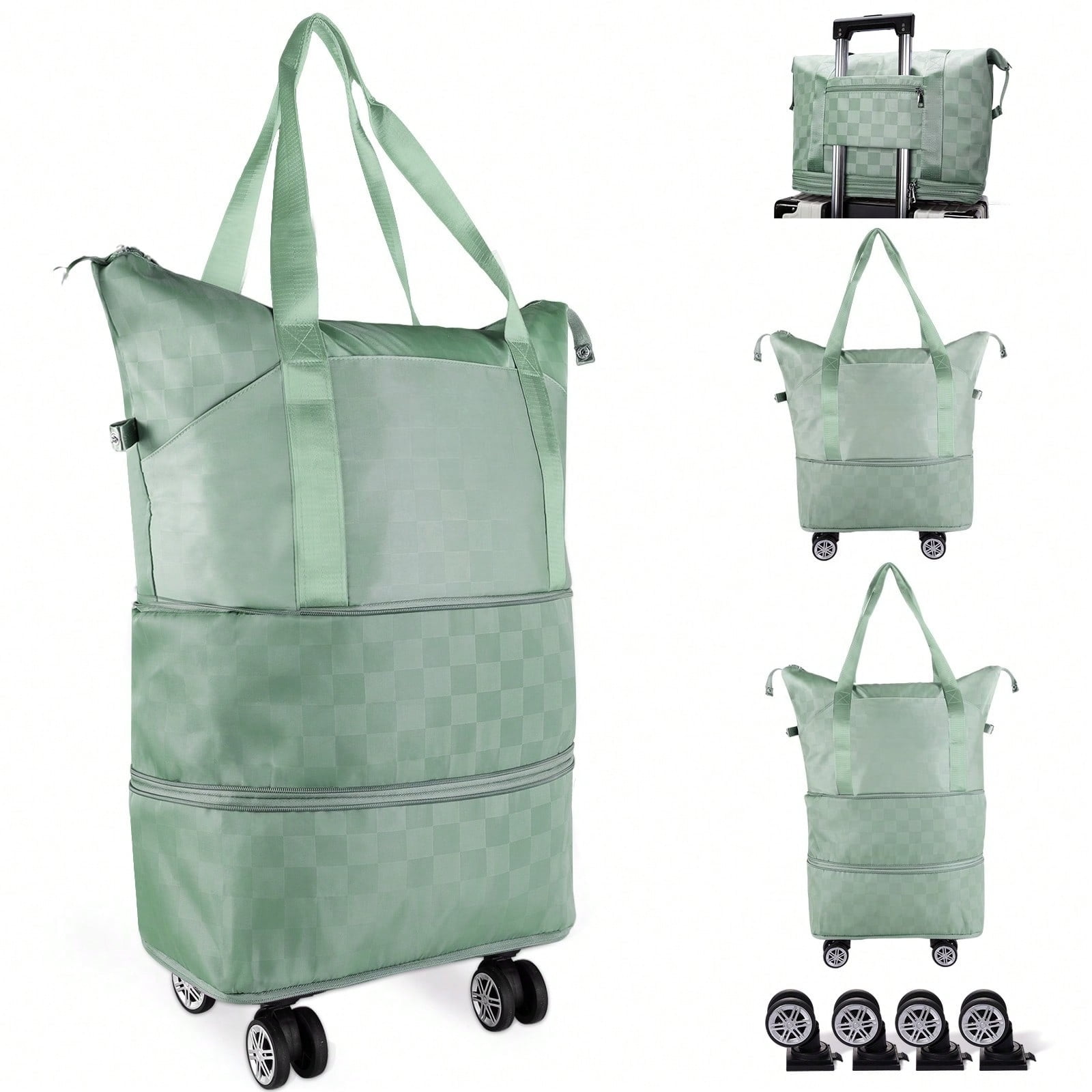 Expandable Rolling Duffle Bag - Large Carry-On With Spinner Wheels ...