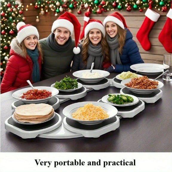 Lazy Susan Dinner Turntable - Full Set for Long Rectangular Kitchen ...