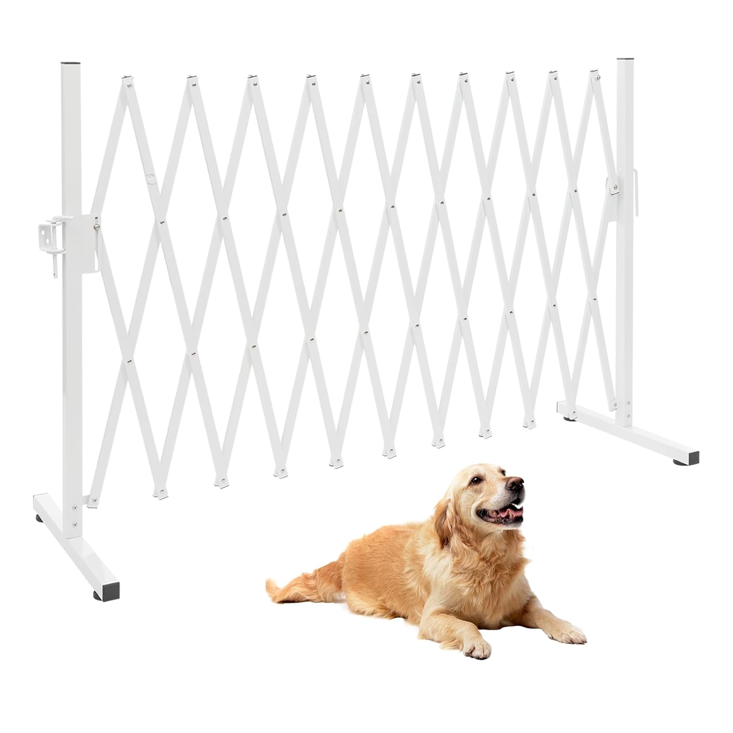 Expandable Safety Barrier Gate Outdoor, Foldable Metal Barricade with ...
