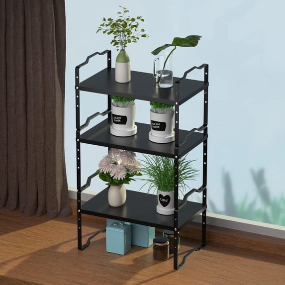 Expandable Shelf for Cabinet Organizer Adjustable and Stackable Spice ...