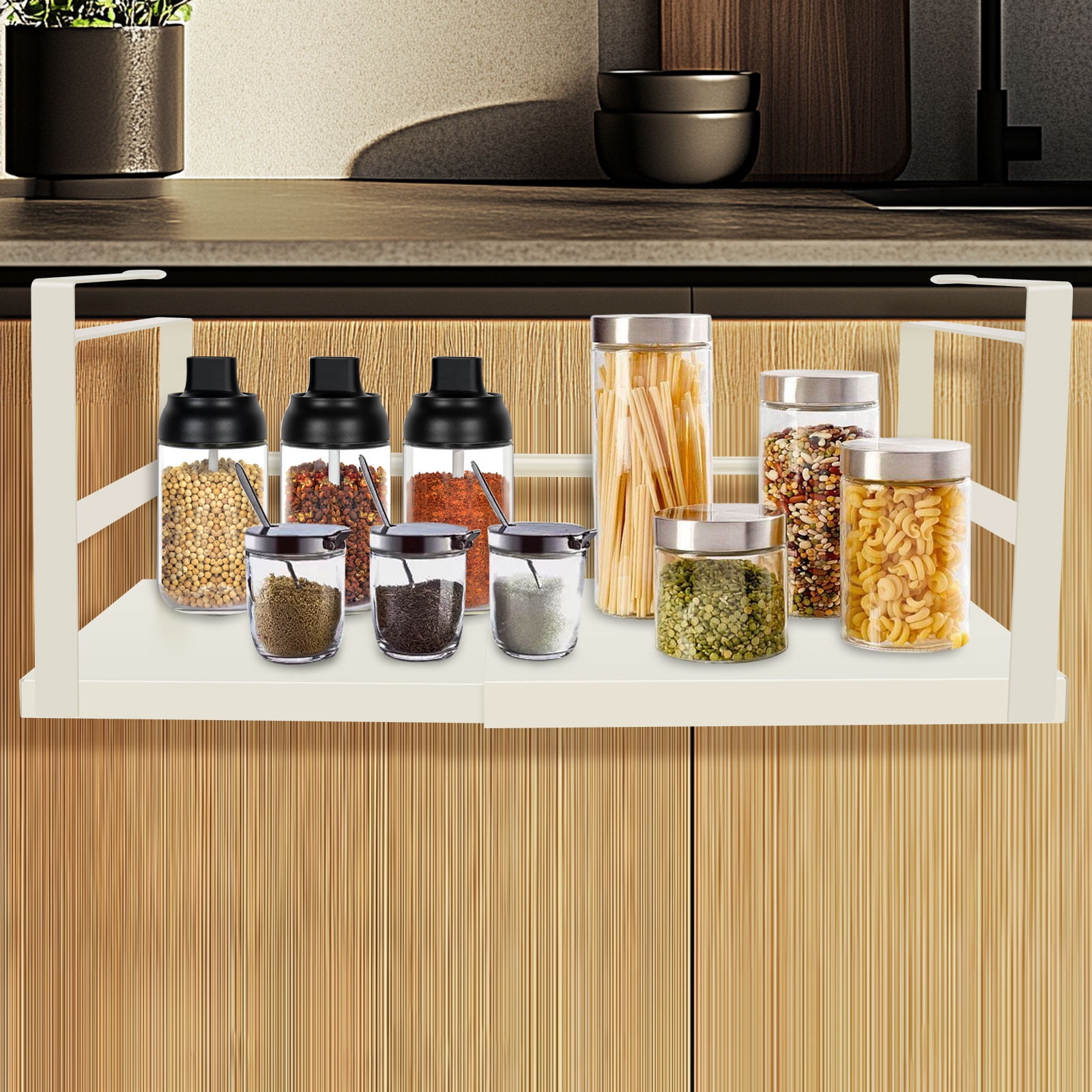 Expandable Under Shelf Storage Carbon Steel Under Shelf Basket Hanging ...