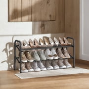 Expandable Shoe Rack, 2 Tier Shoe Rack Shelf, Adjustable Shoe Organizer ...