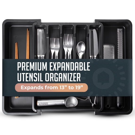Expandable Silverware and Utensil Drawer Organizer with 8 Compartments ...