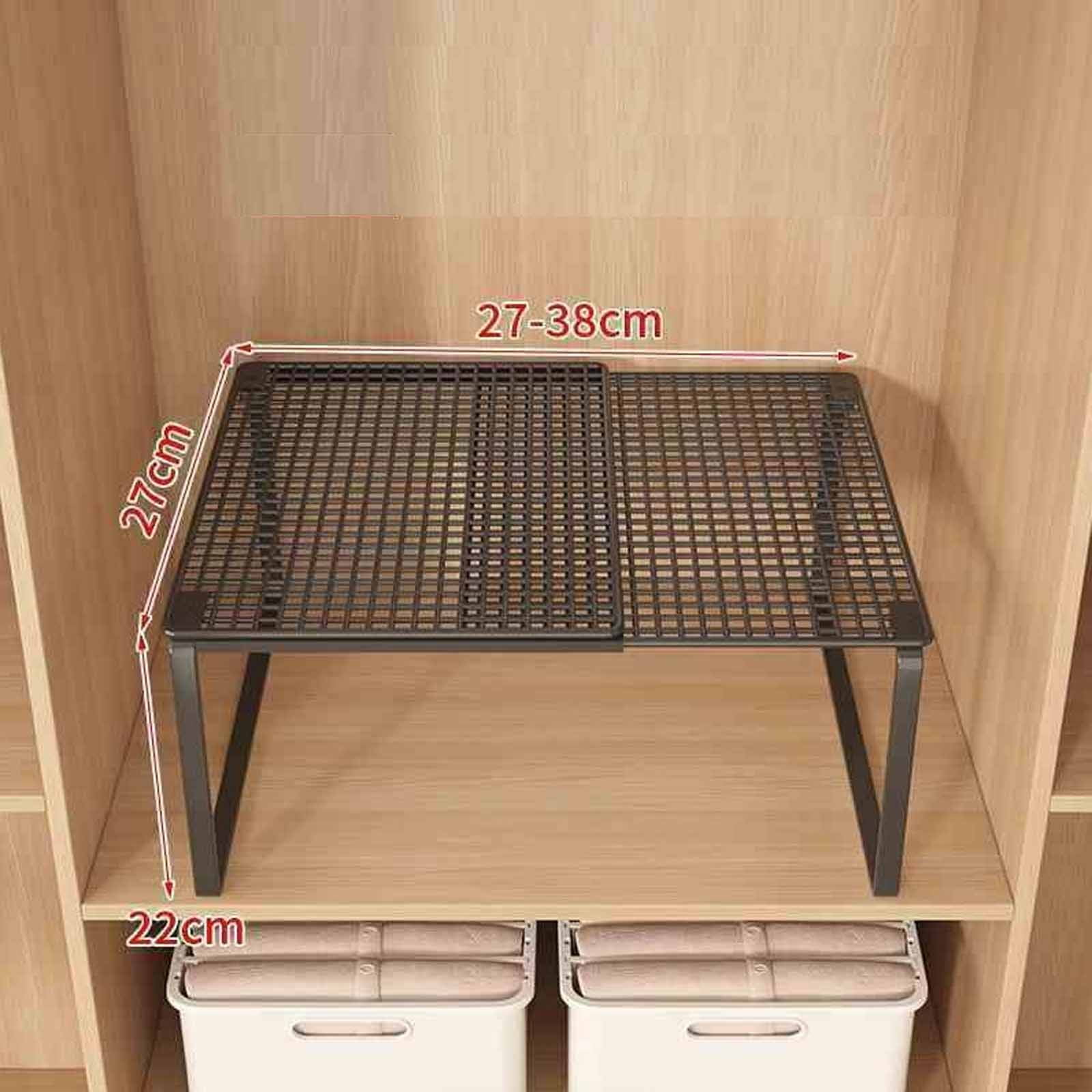 Expandable Solid Color Cabinet Metal Shelf for Kitchen Pantry Cupboard ...