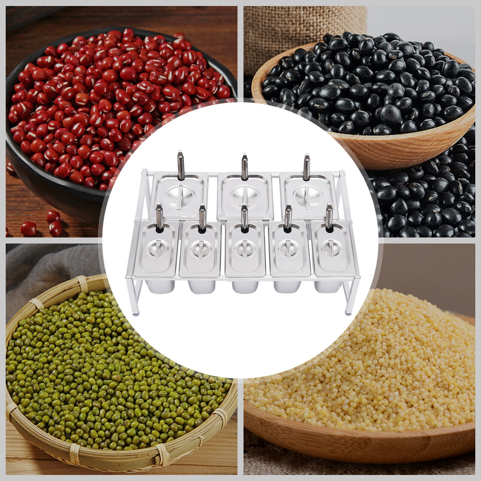 Expandable Spice Rack 13.8"-23.6", Stainless Organizer Shelf Countertop ...