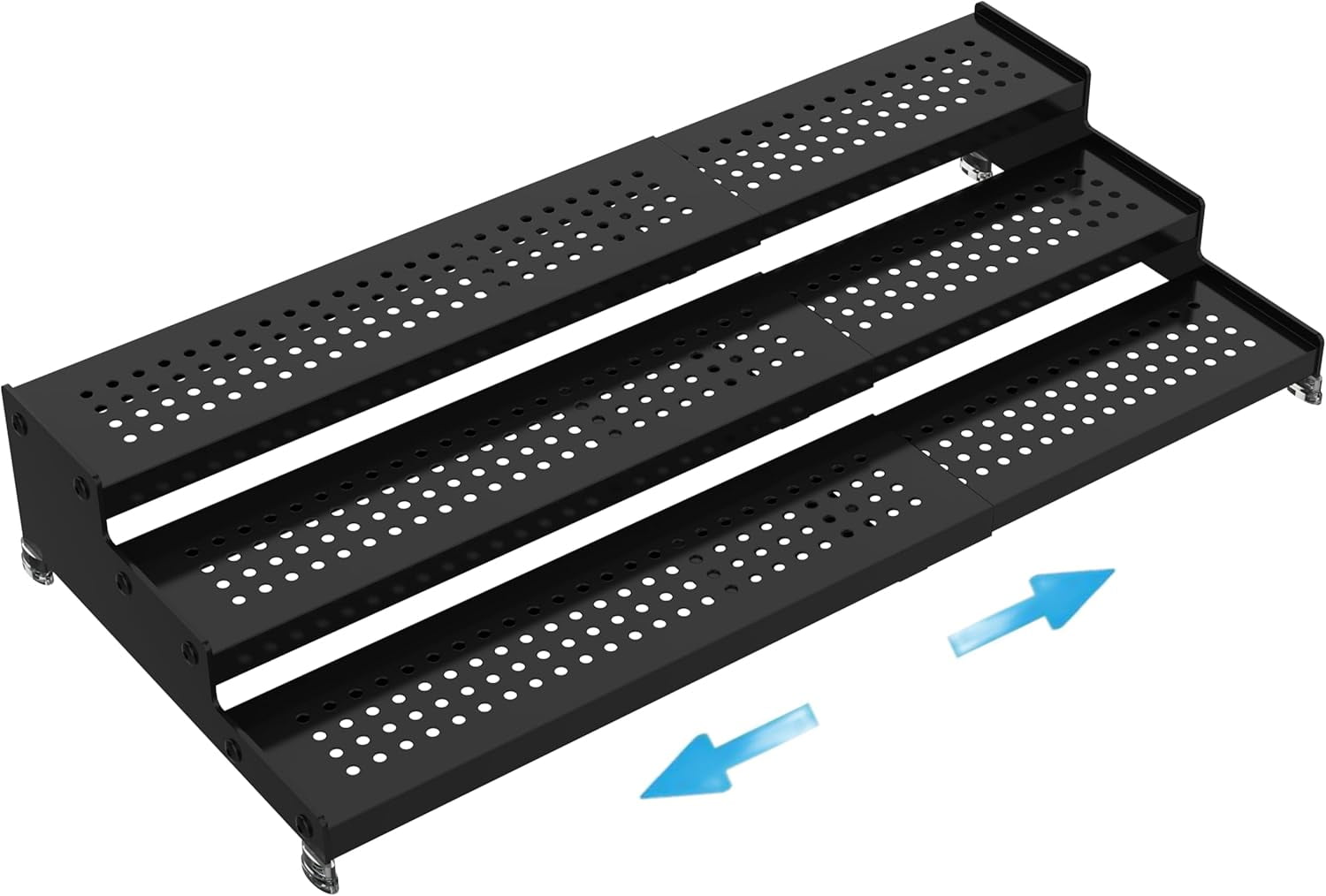 Expandable Spice Rack Organizer with 3-Tier Step Shelf, Modern Design ...