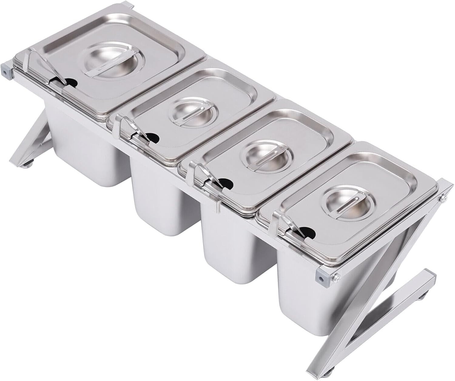 Expandable Spice Rack, Stainless Steel Organizer Adjustable Foot Pads ...