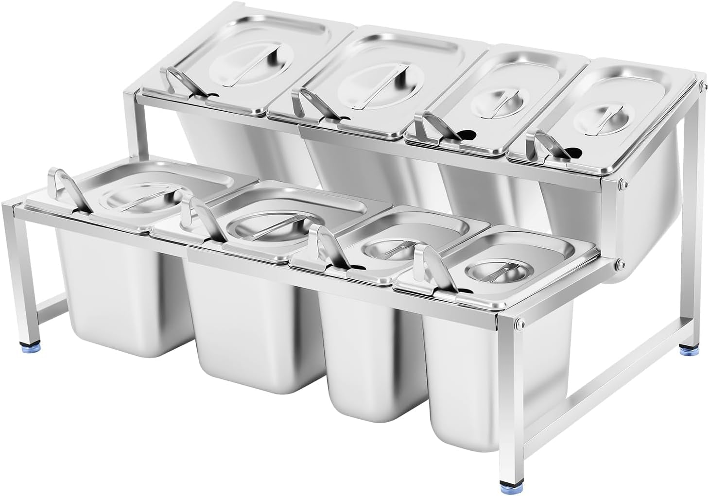 Expandable Spice Rack Stainless Steel Organizer Shelf Countertop Spice ...