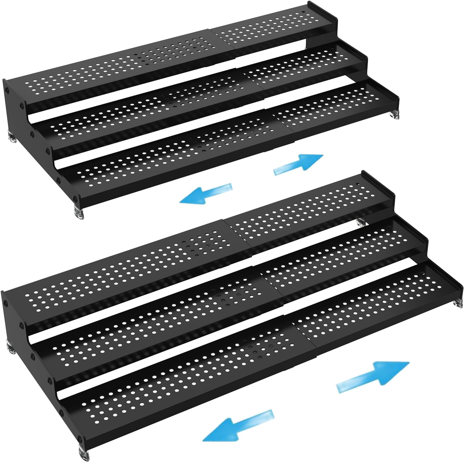 Expandable Spice Rack organizer with 3-Tier step shelf,Modern Design ...