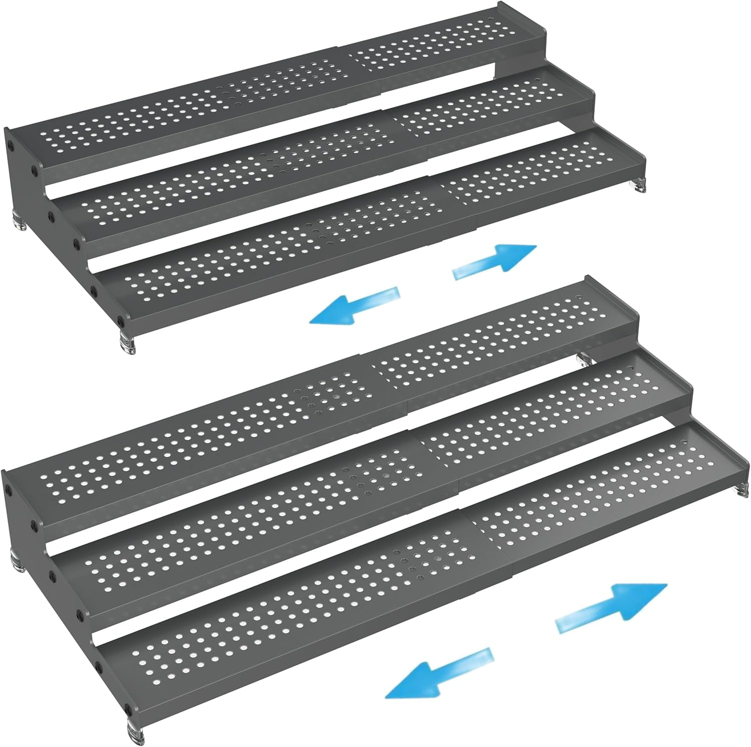 Expandable Spice Rack organizer with 3-Tier step shelf,Modern Design ...