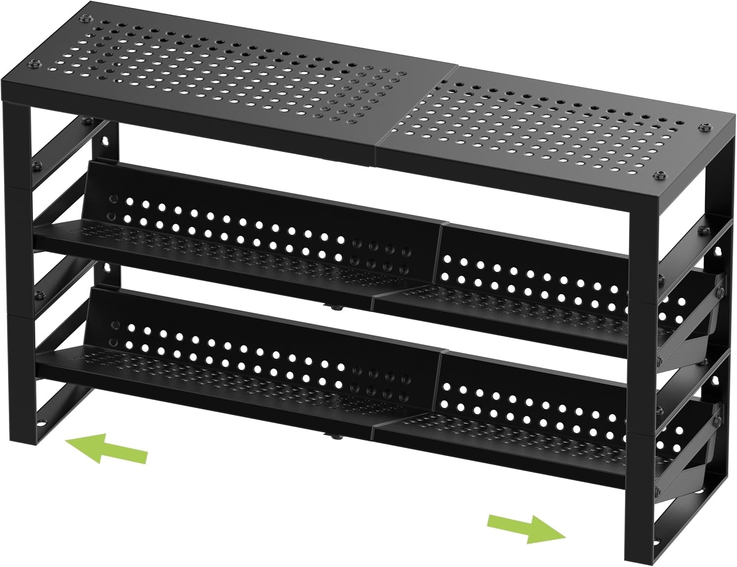 Expandable, Stackable, Adjustable Spice Rack kitchen Organizer,Metal ...