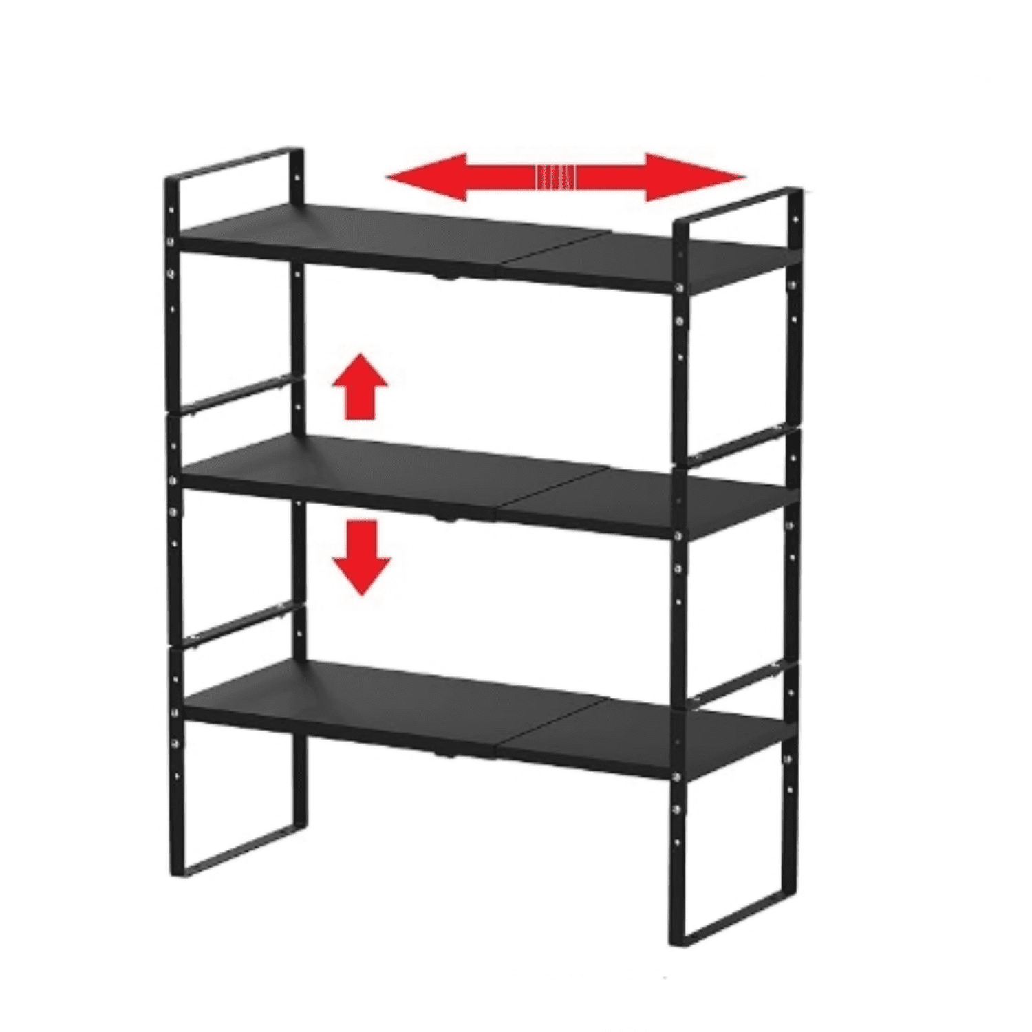 Expandable Stackable Spice Rack Cabinet Shelf in Cabinet Shelf Kitchen ...