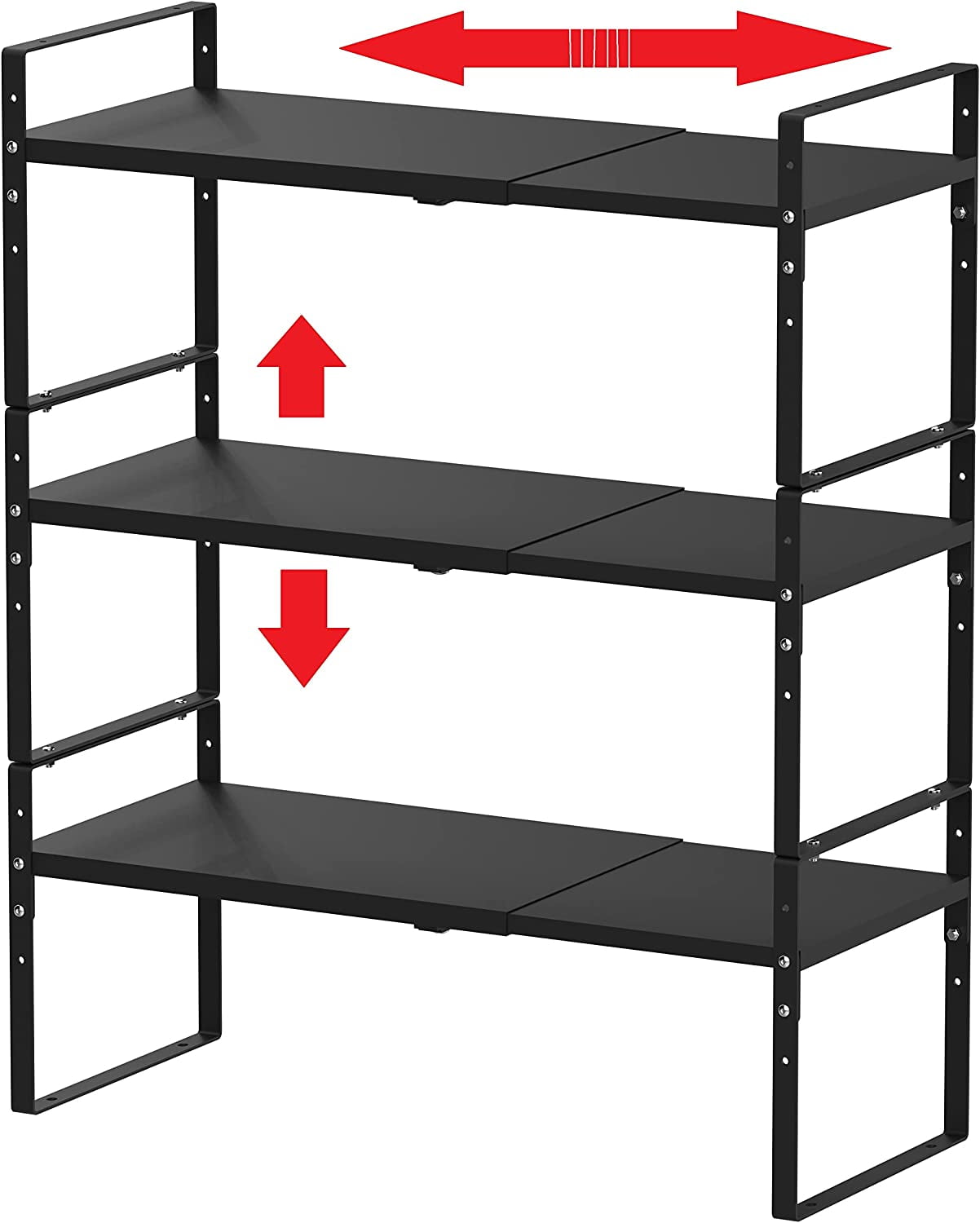 Expandable Stackable Spice Rack Cabinet Shelf Organizer in Cabinets ...