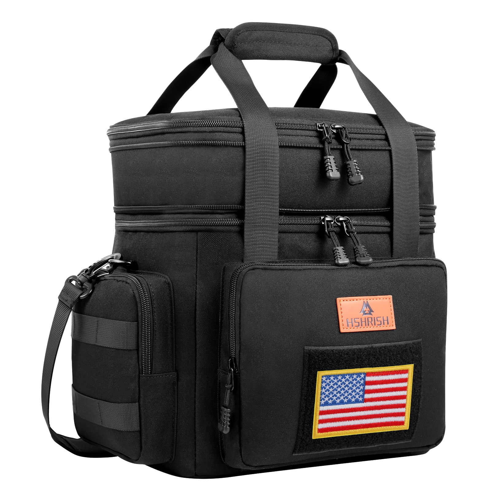 Expandable Tactical Lunch Box, Double Deck Large Insulated Lunch Bag ...