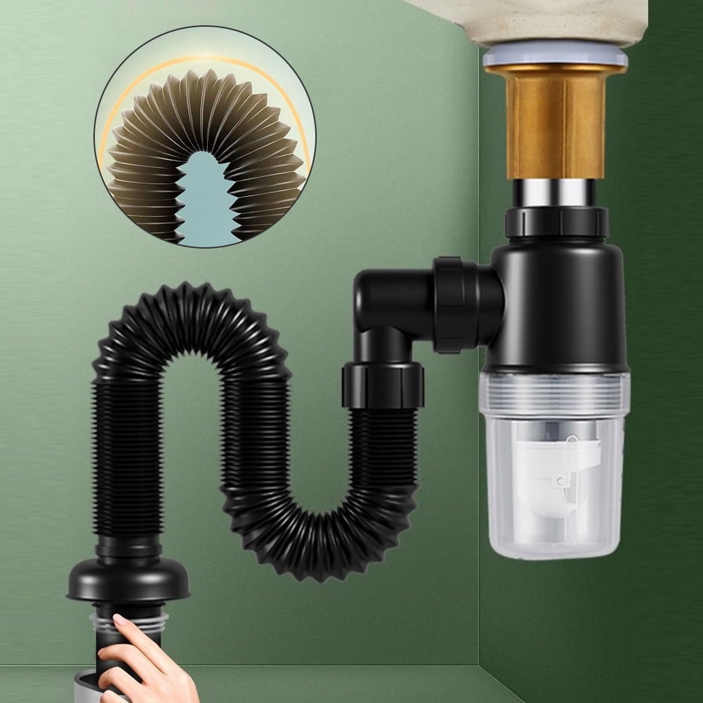 Expandable Telescopic Sink Drain Pipe Kit with Pop-up Stopper - Walmart.com