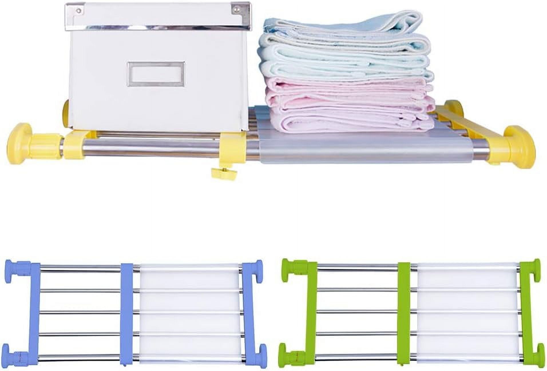 Expandable Tension Shelf Adjustable Closet Rod DIY Divider Hanger ...