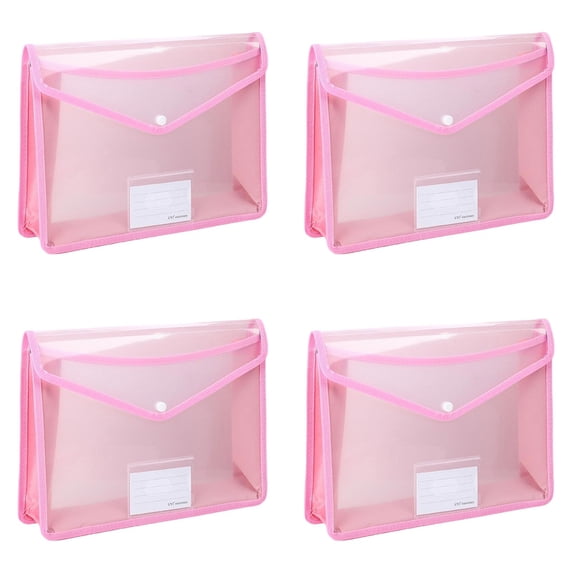 Expandable Thick Transparent Plastic File Folder With Button Closure ...
