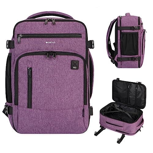 Expandable Travel Backpack with USB For Women Men Airline Approved ...